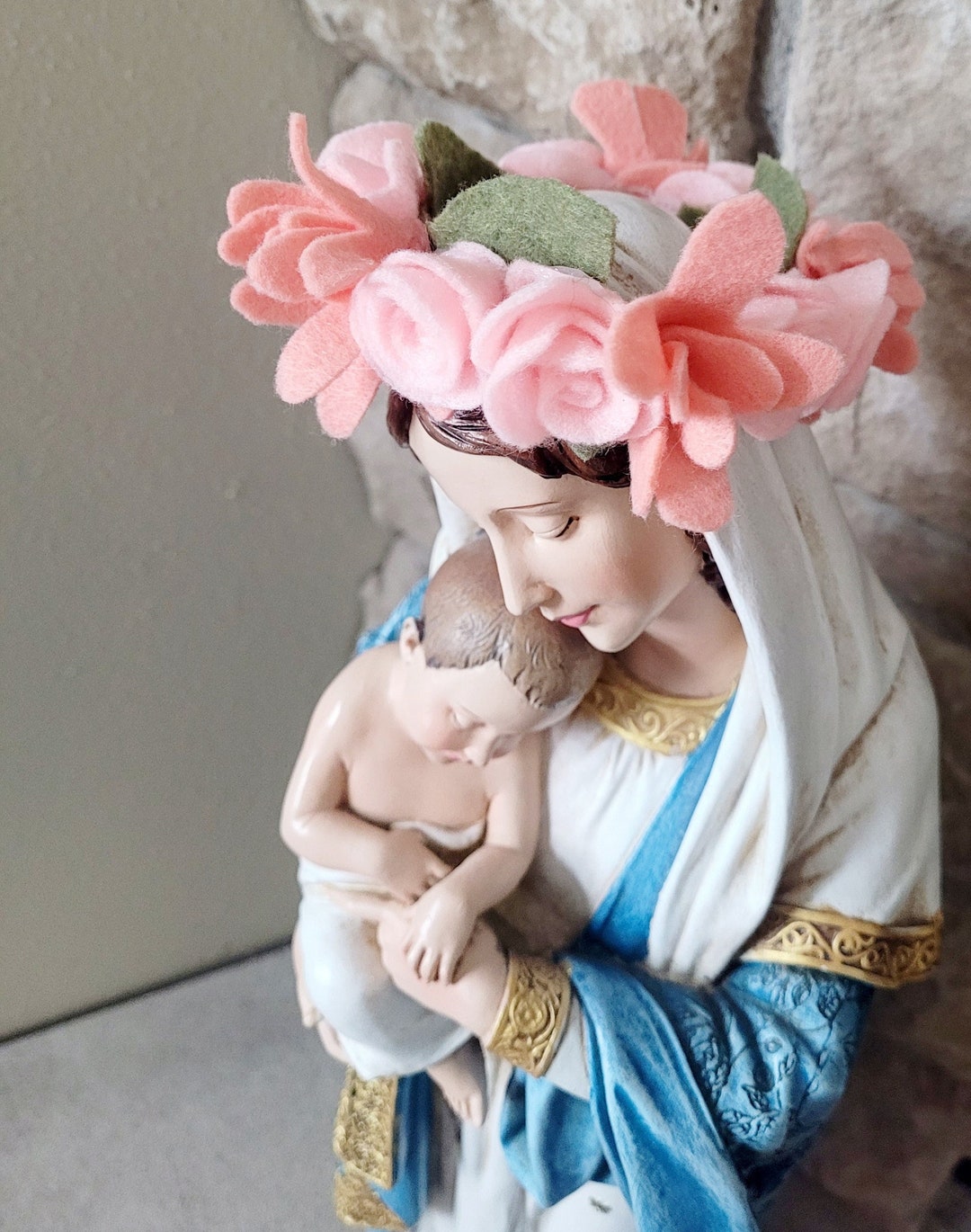 Blessed Mother Felt Crown of Flowers / May Crowning - Etsy