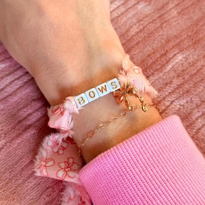 Custom Letter Ribbon Bracelet - Etsy