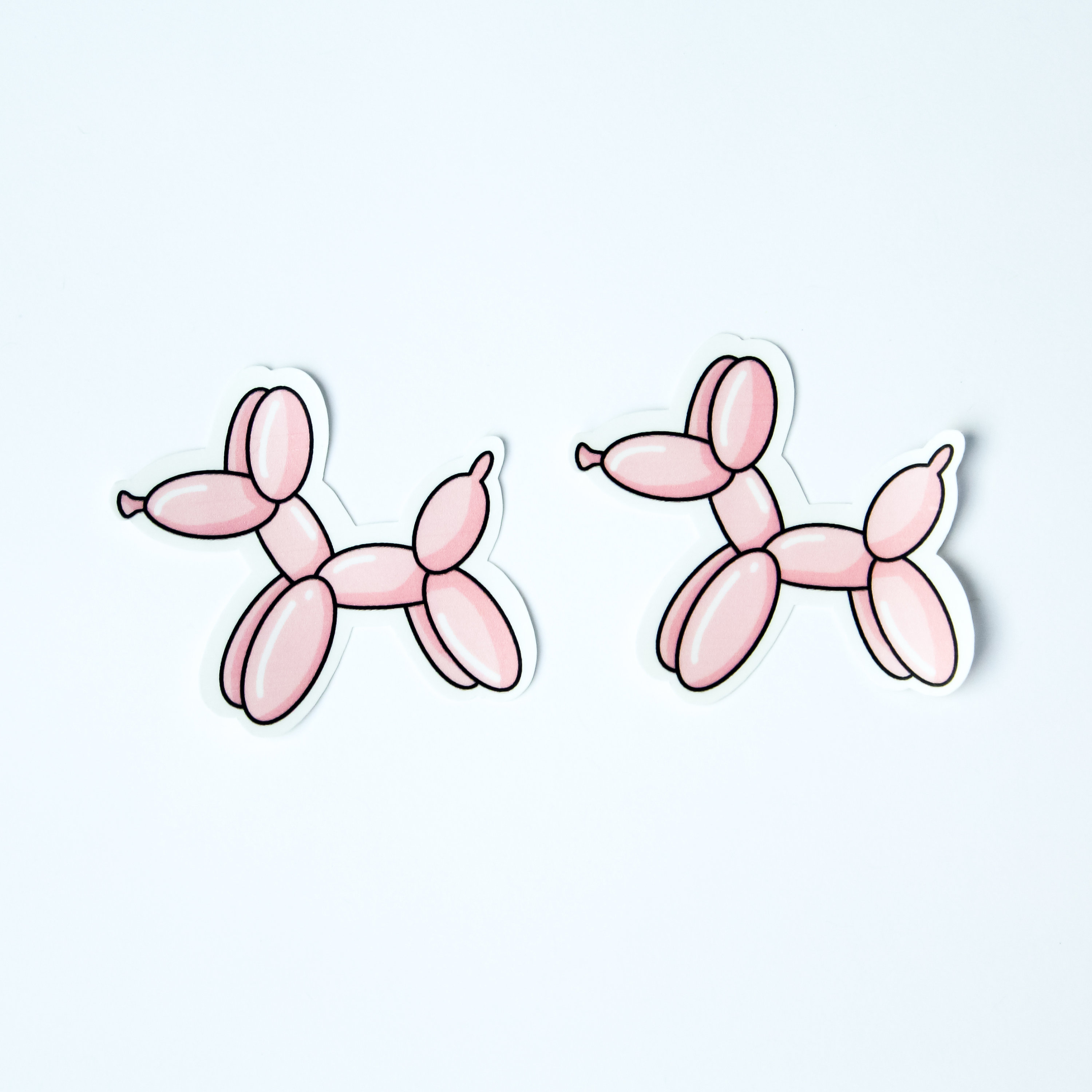 Pink Balloon Dog Sticker - Etsy