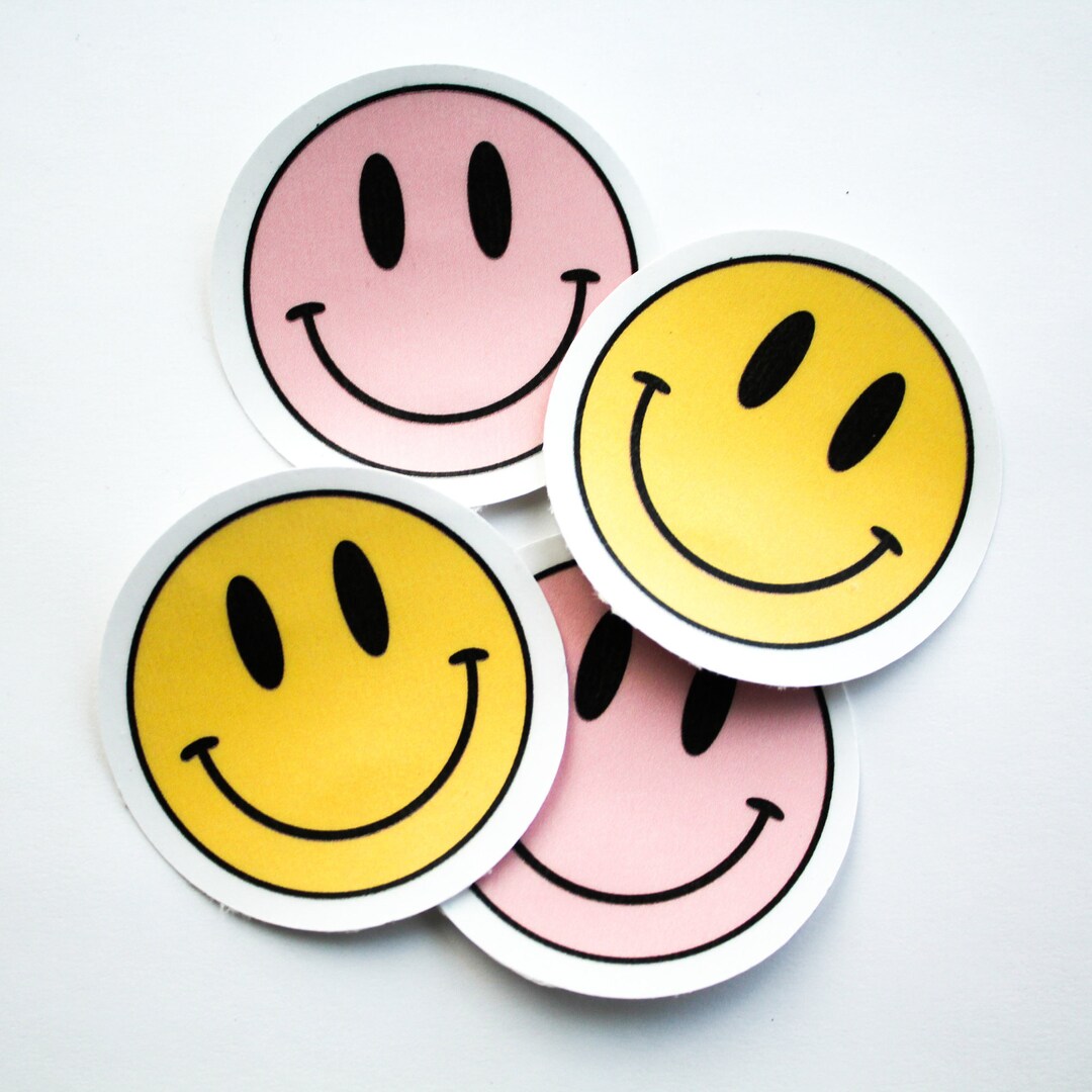 Smiley Face Sticker - Etsy