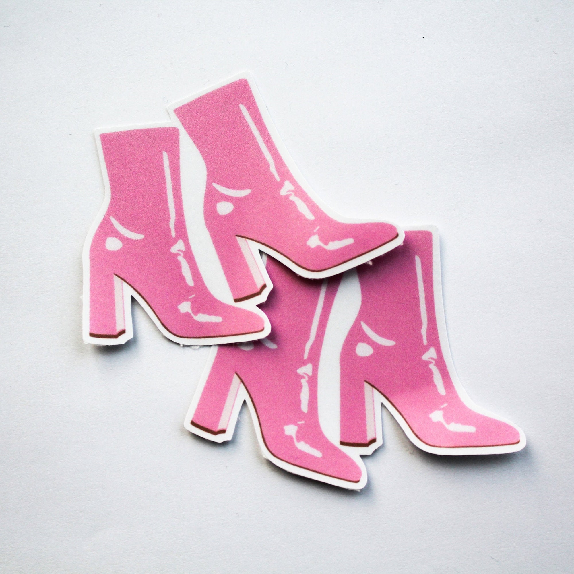 Pink Fashion Boot Sticker - Etsy