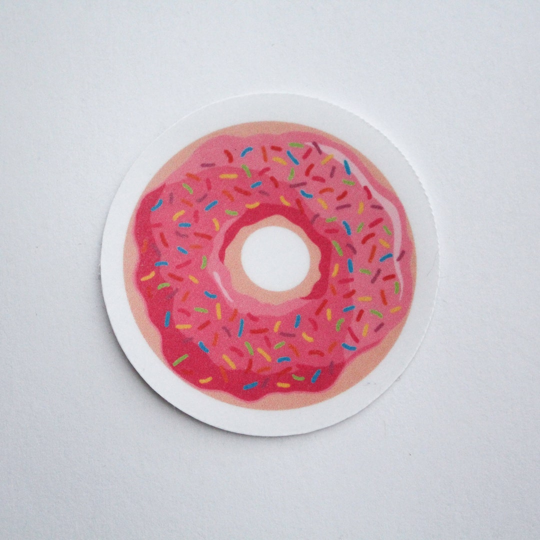 Pink Donut Sticker - Etsy