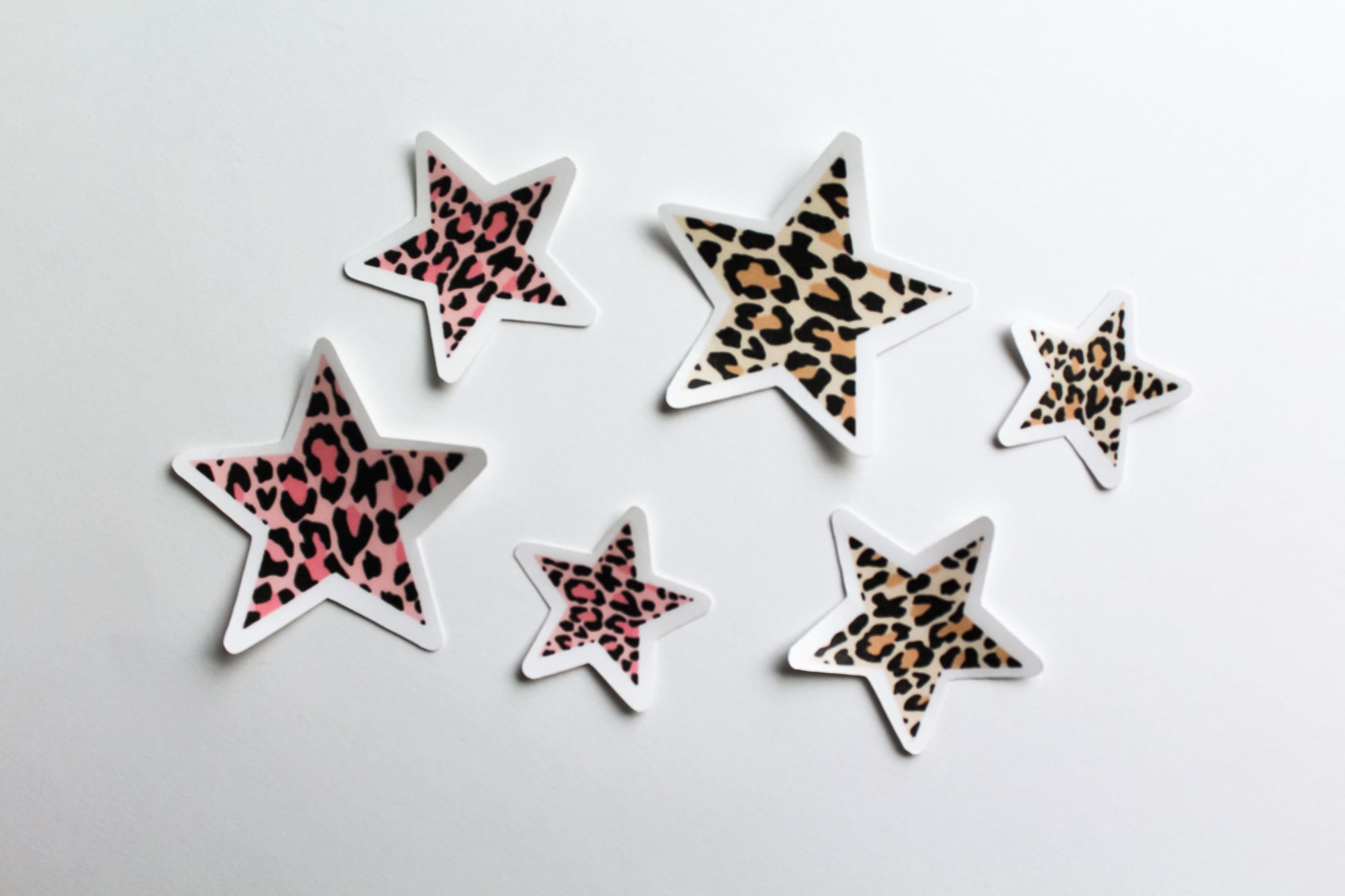 Cheetah Print Star Sticker Pack - Etsy