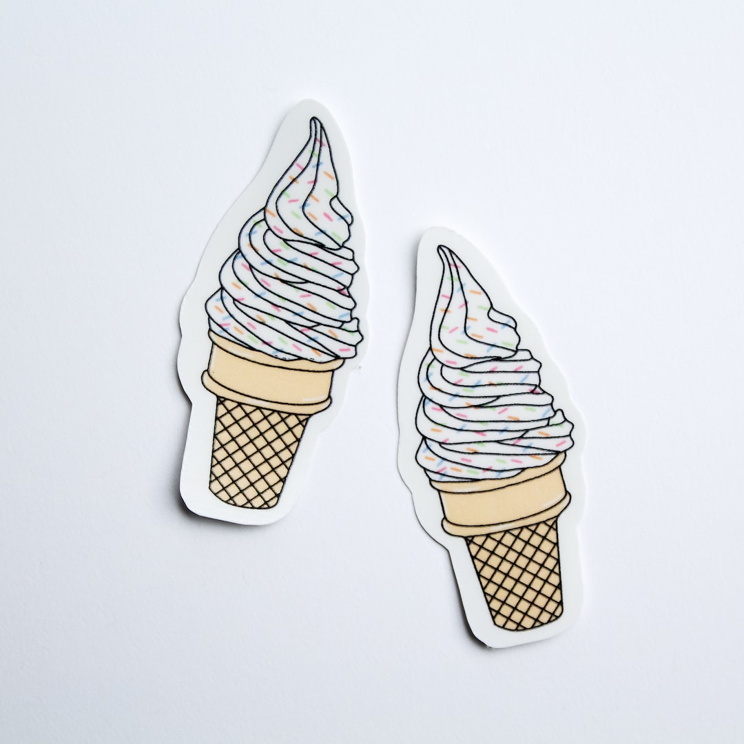 Ice Cream Cone Sticker - Etsy