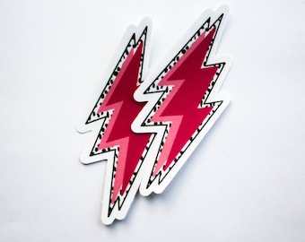 Rainbow Lightening Bolt Sticker WATERPROOF - Etsy