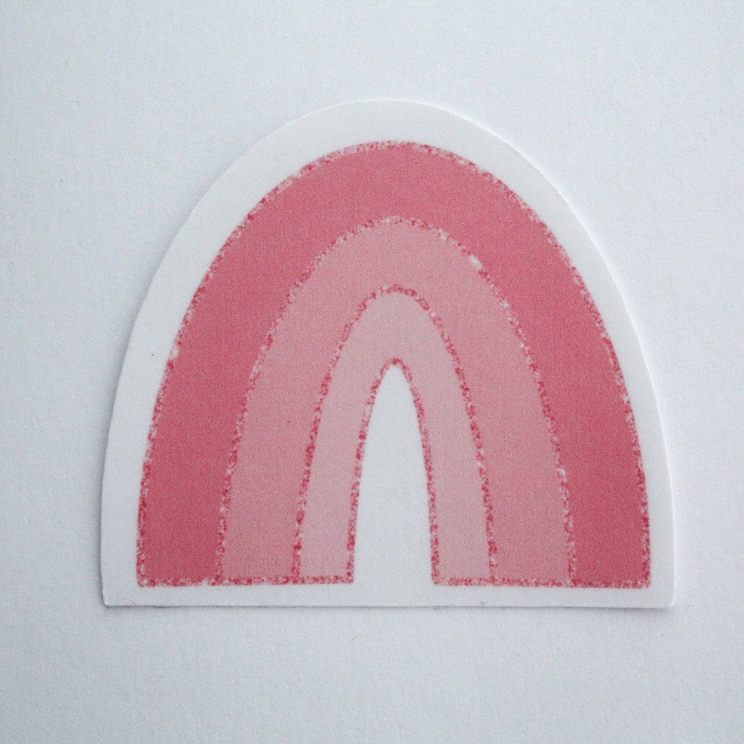 Pink Rainbow Sticker - Etsy