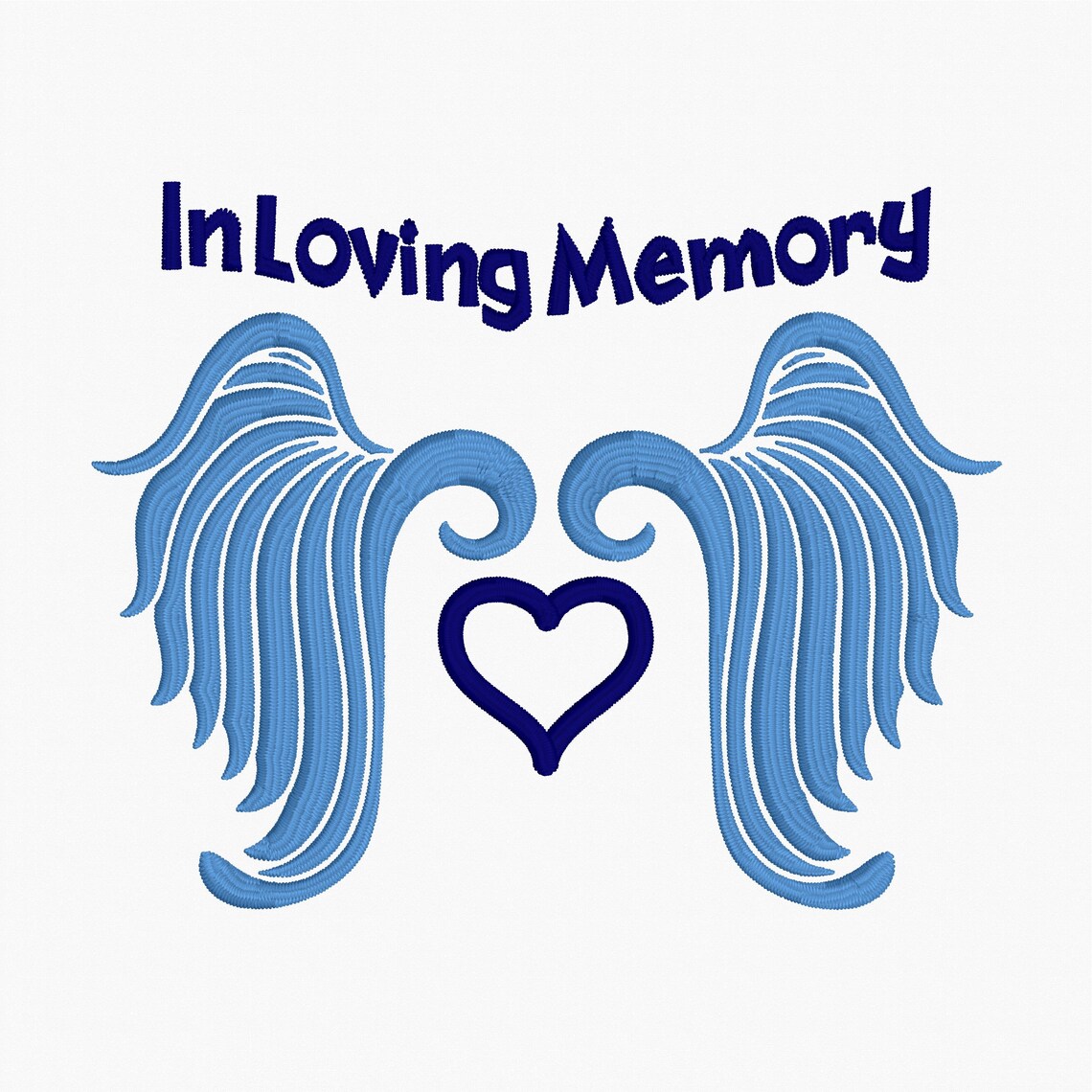 Angel Wings, in Loving Memory Embroidery Design, Religious Machine ...