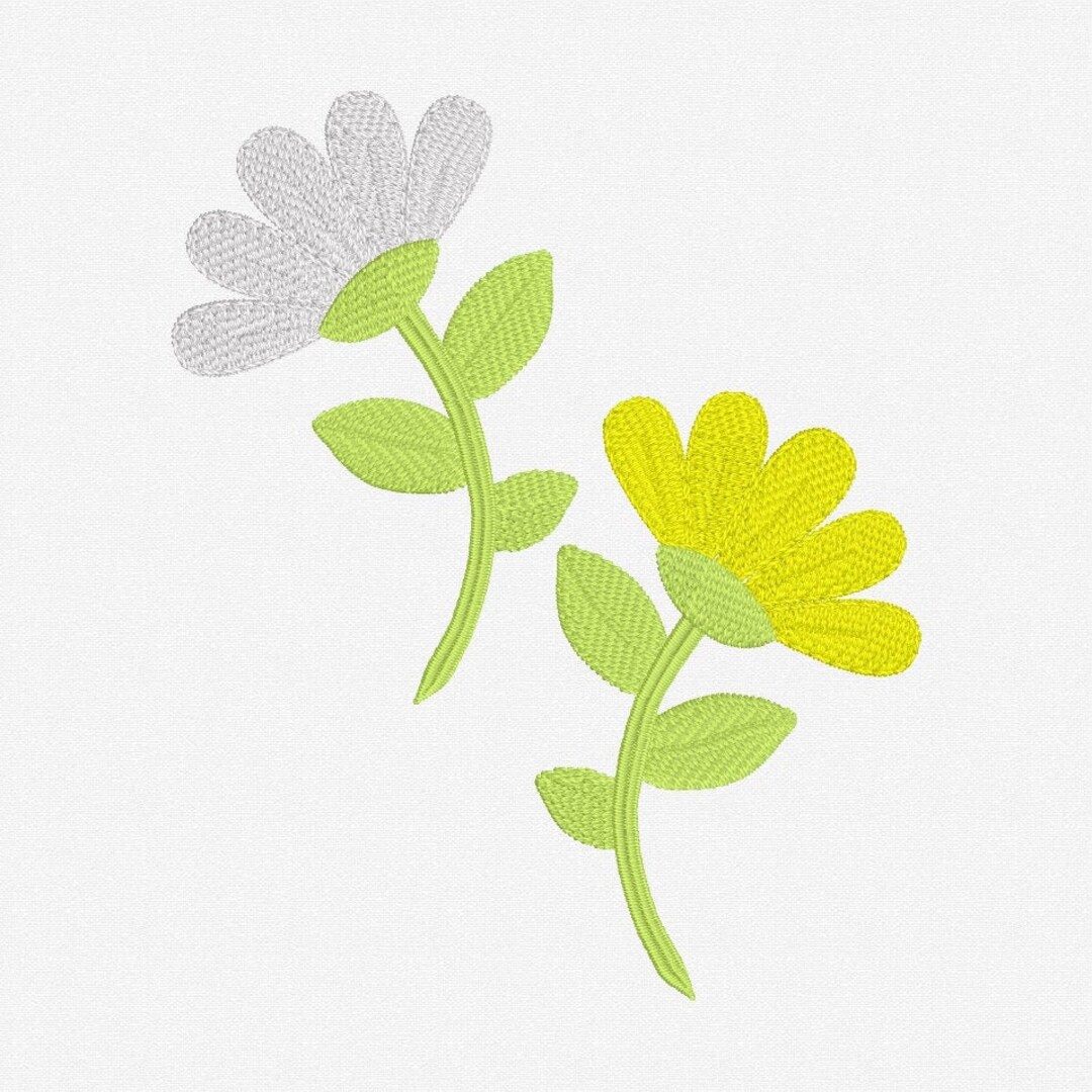 Daisy Flower Embroidery Design, Floral Machine Embroidery, Daisy Flower ...