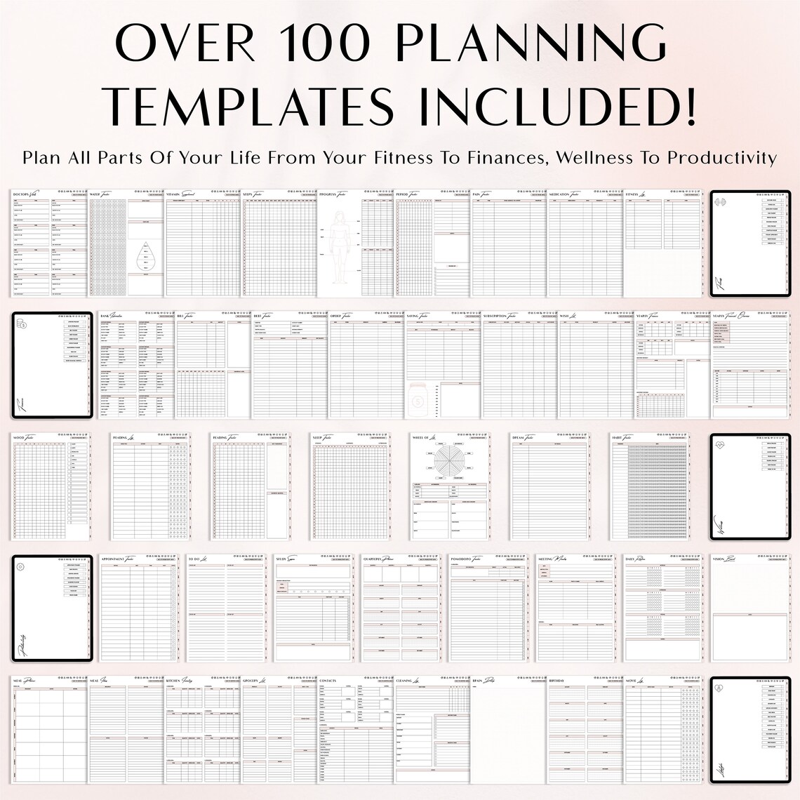 2024 2025 Mom Life Digital Planner , Undated, Daily, Weekly, Monthly ...
