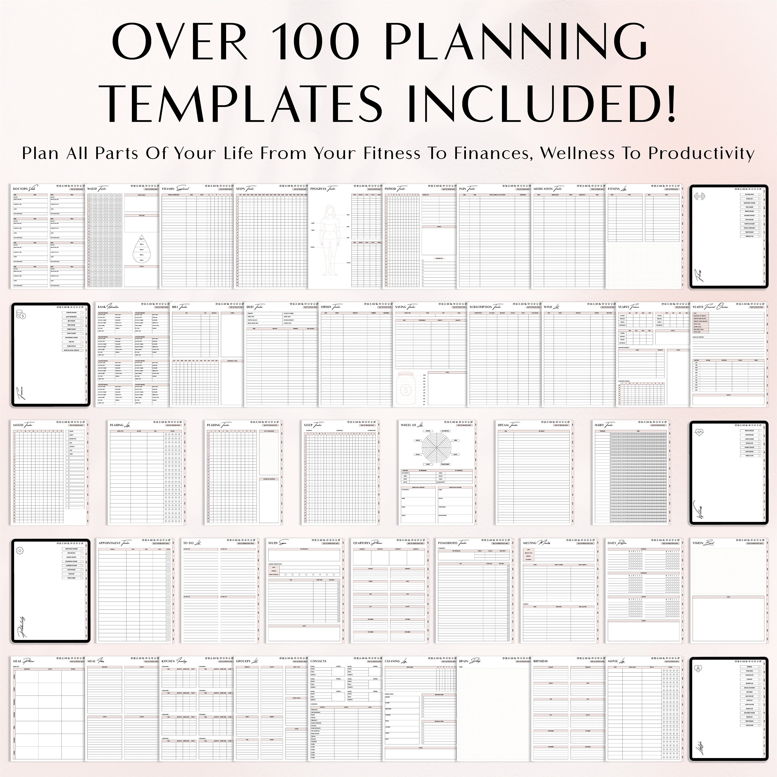 2024 2025 Mom Life Digital Planner , Undated, Daily, Weekly, Monthly ...