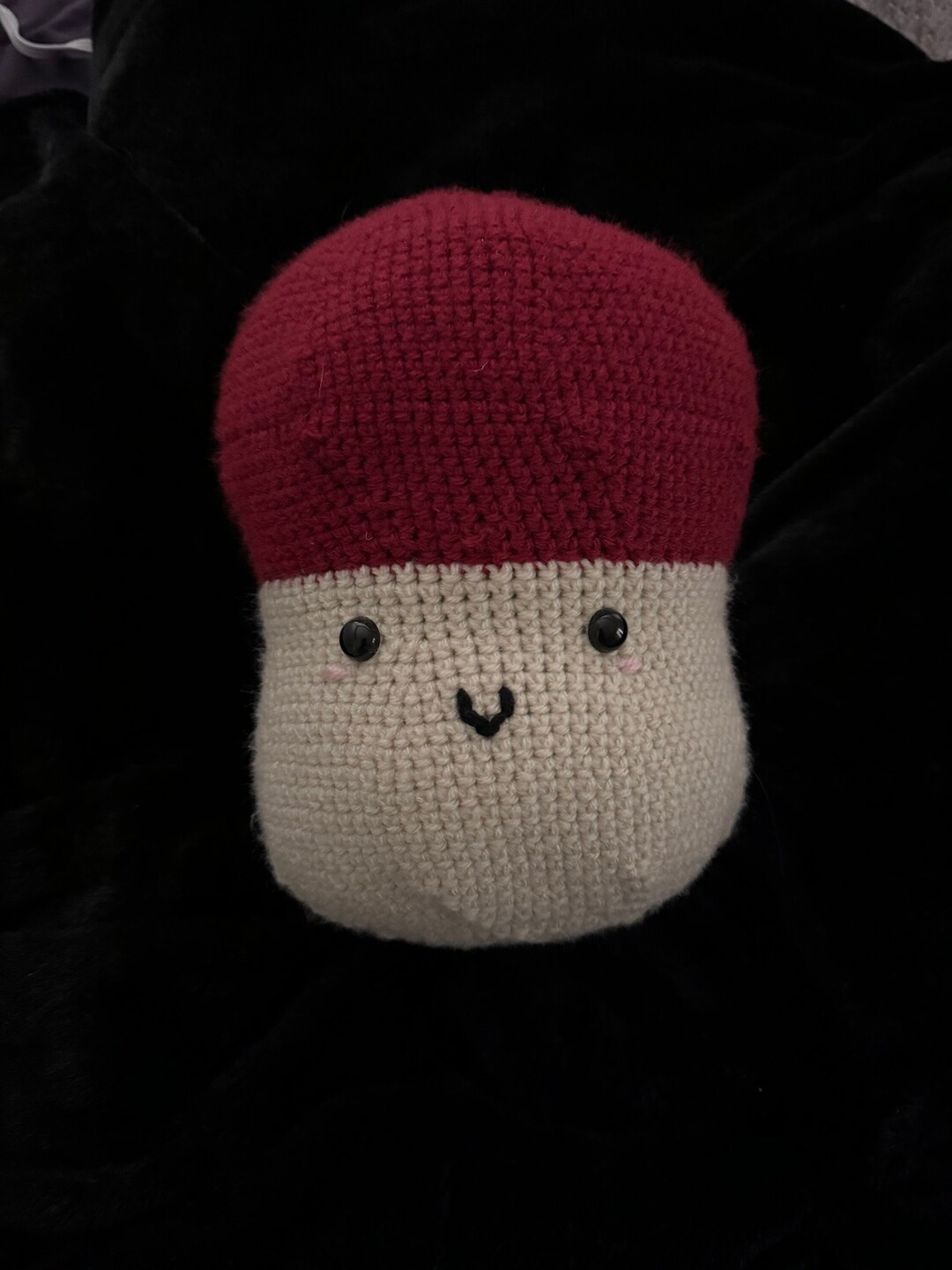 Blushing Mushroom Amigurumi Plush - Etsy