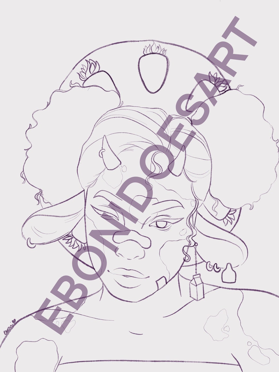 Strawberry Cow Girl Coloring Page - Etsy