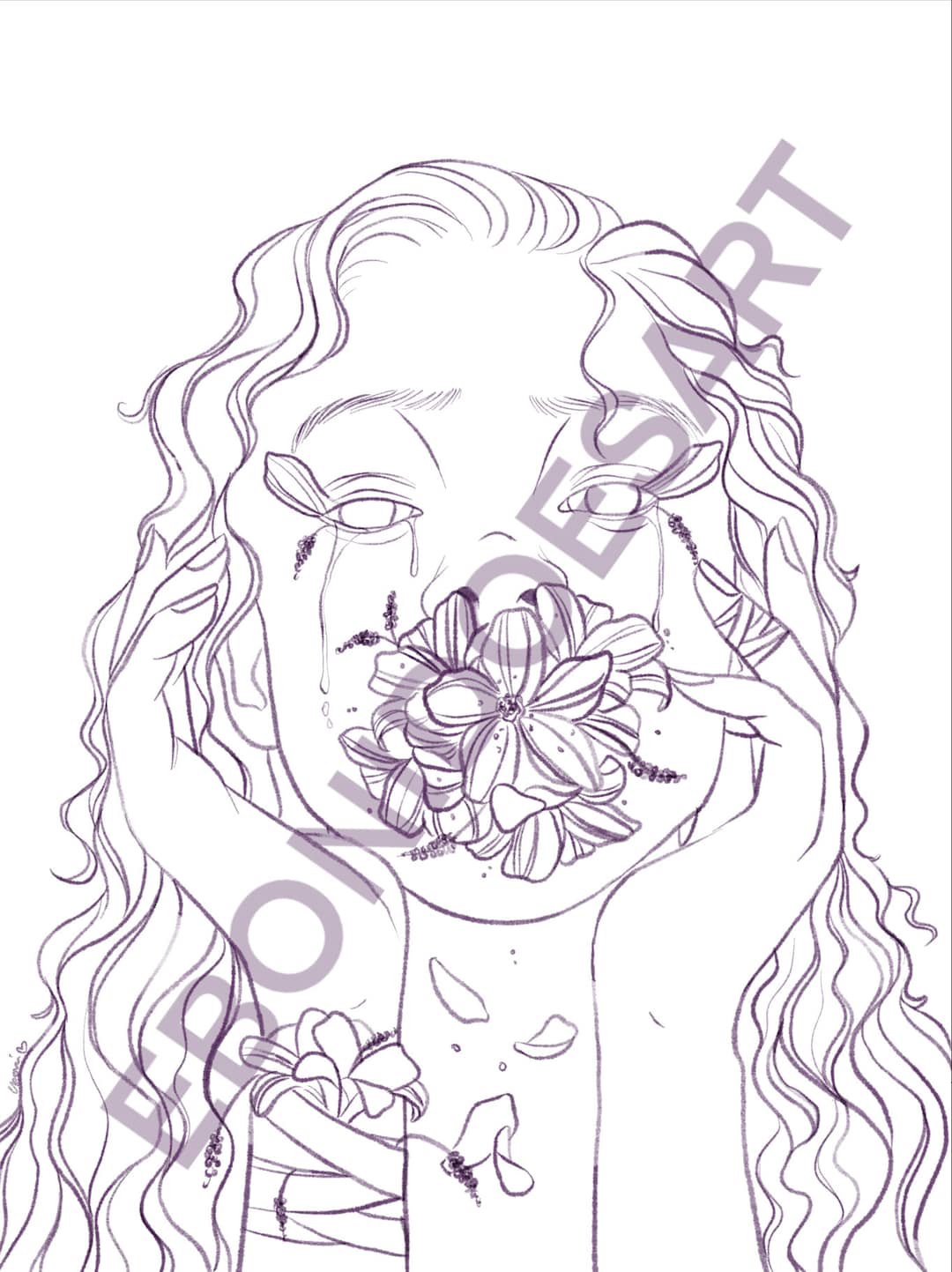 Hanahaki Coloring Page - Etsy