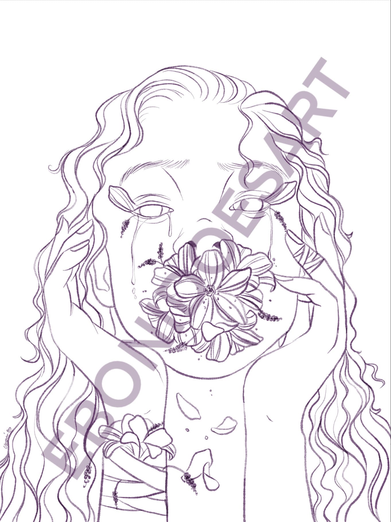 Hanahaki Coloring Page - Etsy