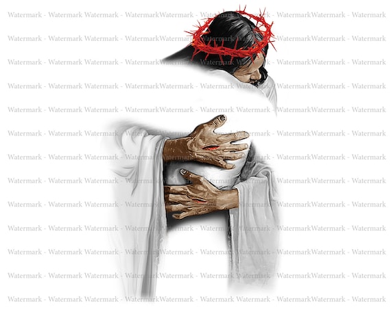 God's Hug Jesus's Hug PNG Sublimation Design Full - Etsy