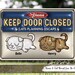 Keep Door Closed Cats Planning Escape Personalized Metal Sign, 3D ...