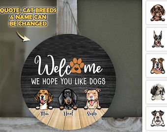 Funny Dog Welcome Sign - Etsy