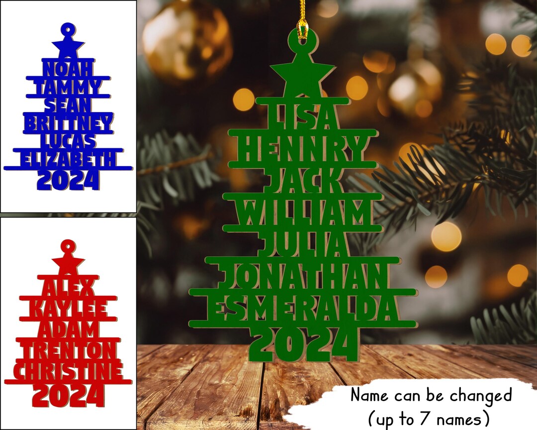 Christmas Tree Family Bestie Coworker Custom Name Gift for Family ...