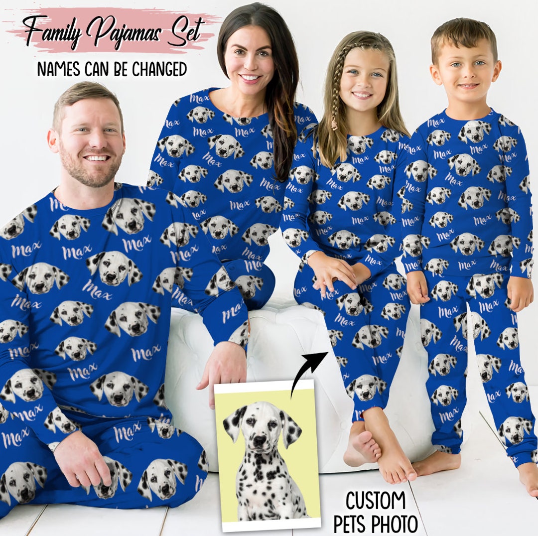 Customized Pajama Set, Custom Dog Photo and Name Pajamas, Sets ...