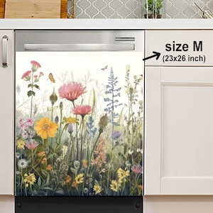 Wildflowers Dishwasher Magnet Cover, Dishwasher Magnet Cover, Sticker ...