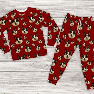 Customized Pajama Set, Custom Dog Photo Pajamas, Matching Family ...