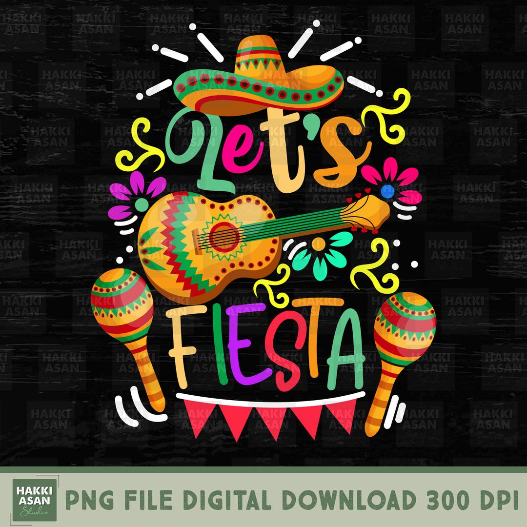 Cinco De Mayo Mexican Guitar Cactus PNG, Mexican Party PNG, Colorful ...