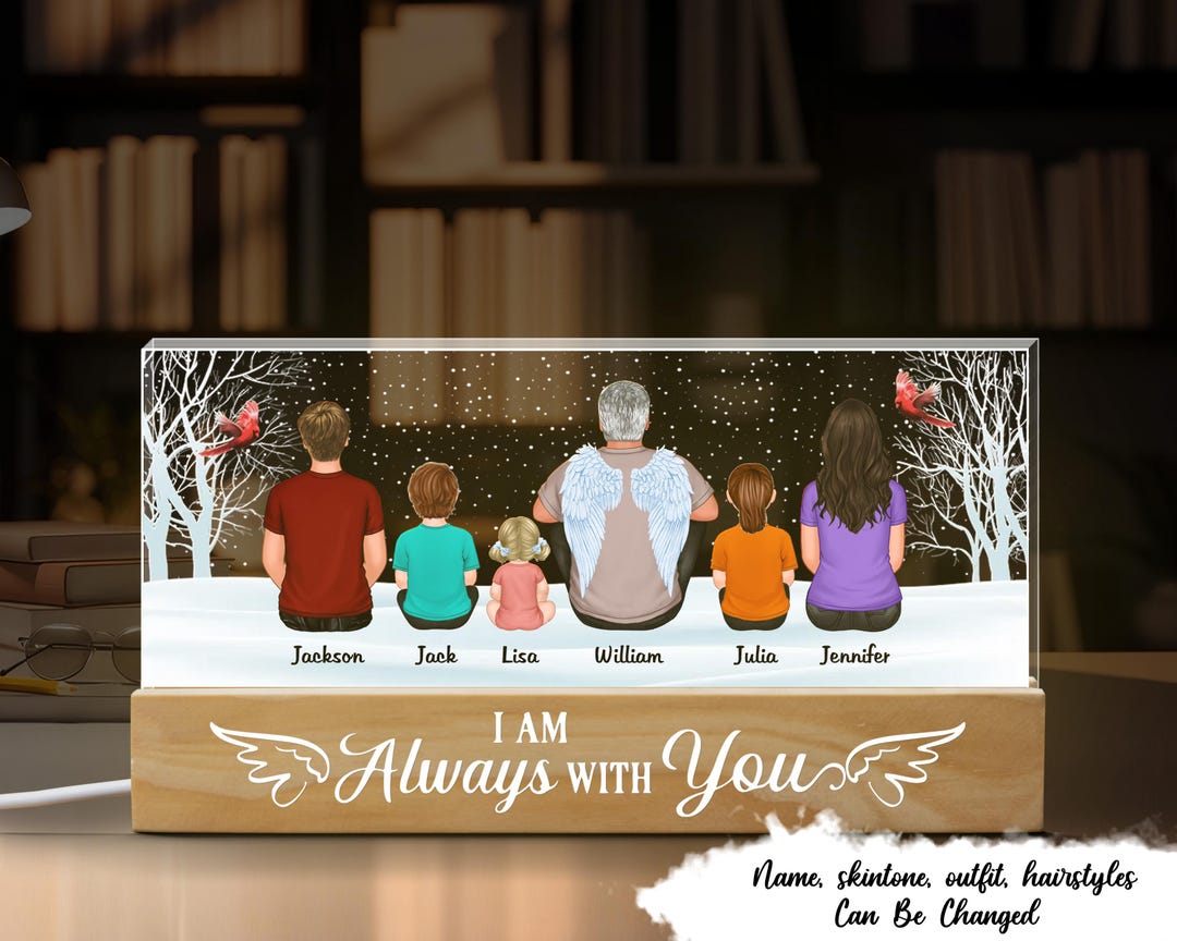 Always With You Snow Memorial Remembrance Sympathy Gift Personalized ...