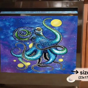 Octopus Fireflies Decor Kitchen Dishwasher Cover, Dishwasher Magnet ...
