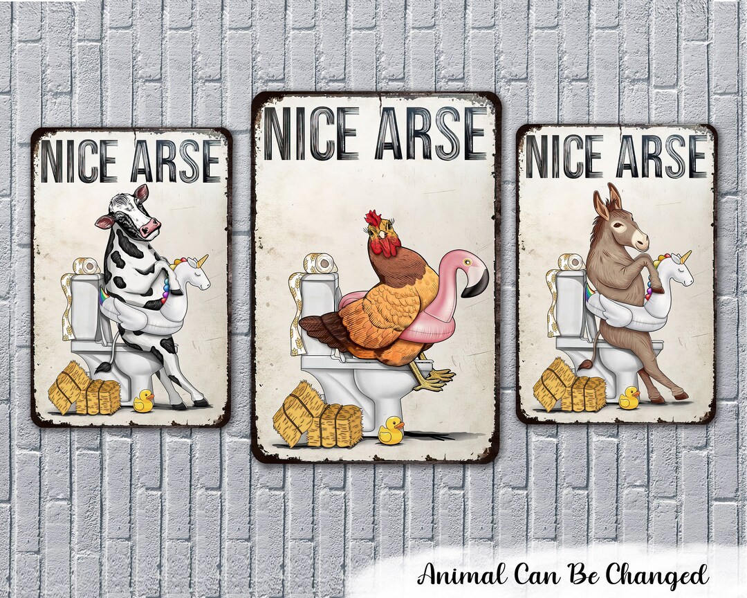 Beach Flamingo Unicorn Float Donkey Cow Chicken - Funny Wall Art ...