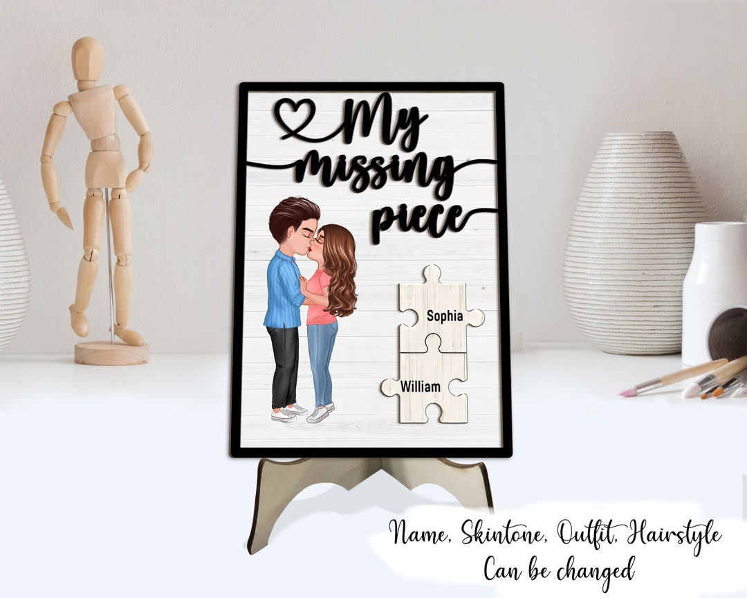 My Missing Piece Couple Kissing Valentine‘s Day Gift for Her Gift for ...