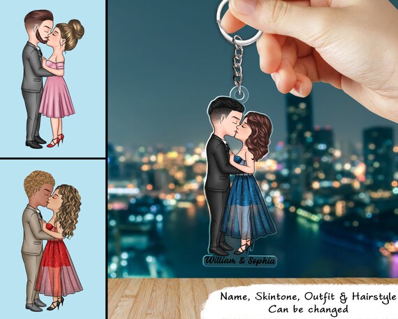 Couple Keychains Personalized Personalized Couple Photo Metal Card For ...