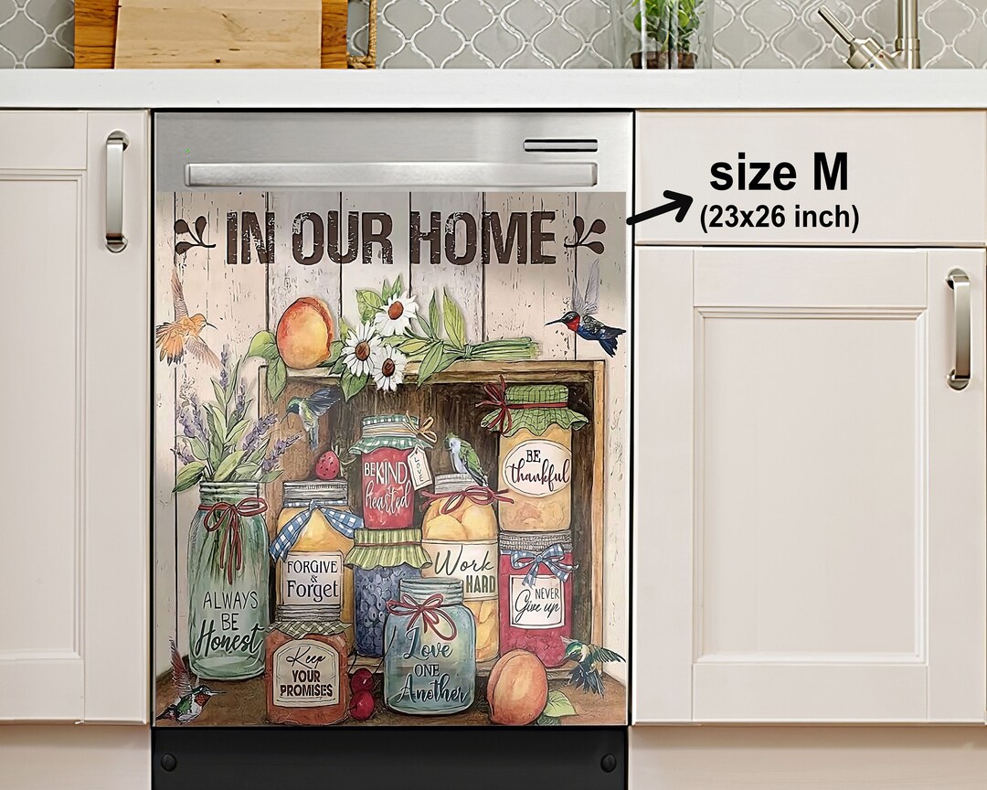 In Our Home Dishwasher Cover, Dishwasher Magnet Cover, Sticker ...