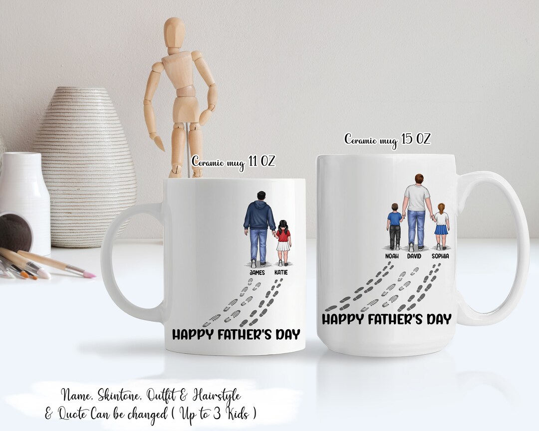 Happy Father's Day - Family Personalized Custom Mug - Father's Day ...