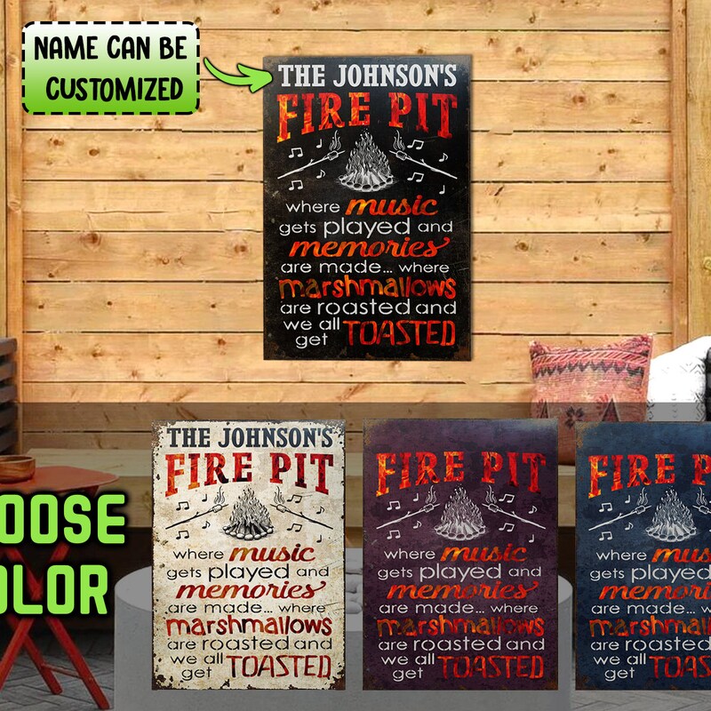 Fire Pit Sign - Etsy
