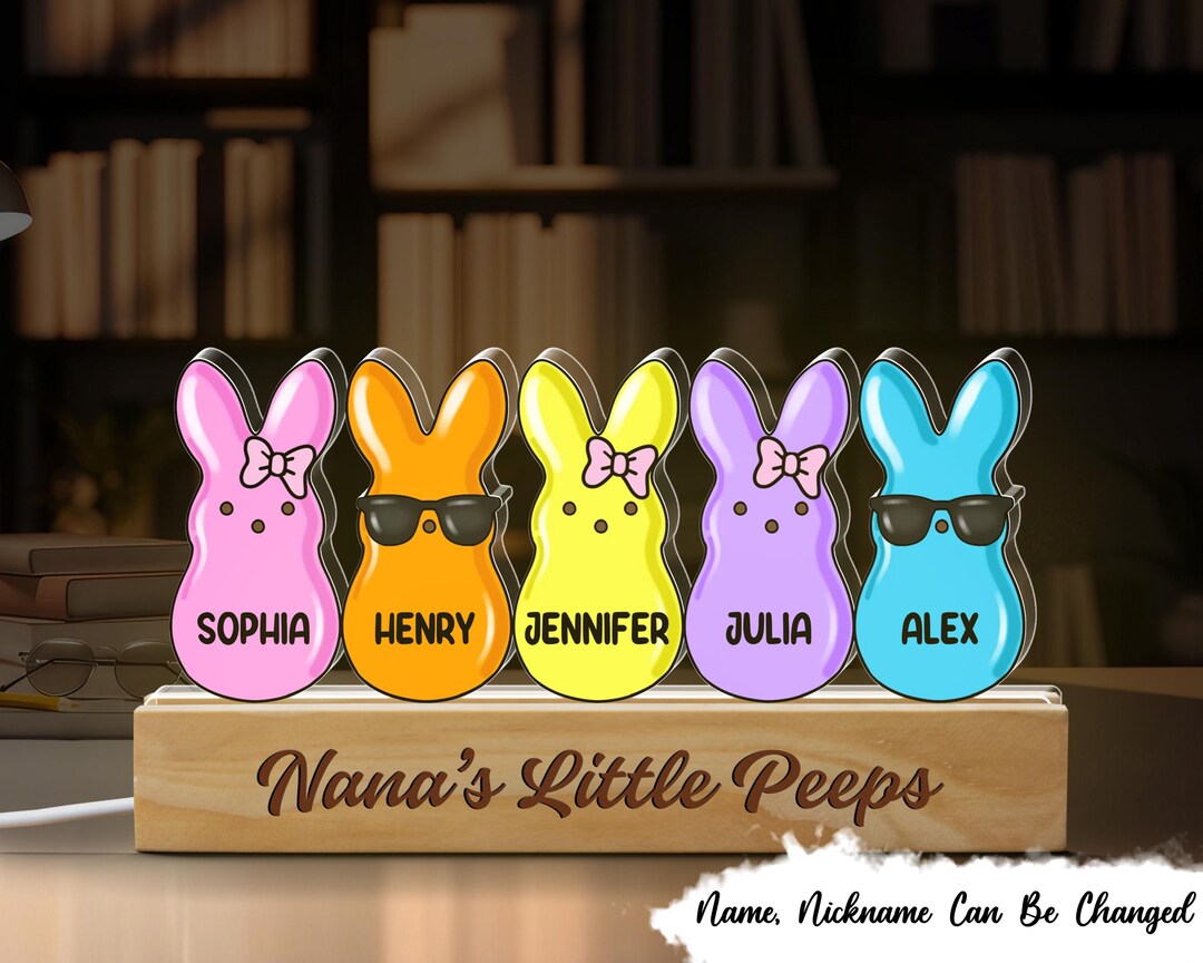 Personalized Grandma's Little Peeps, Easter Bunny Peeps LED Light ...