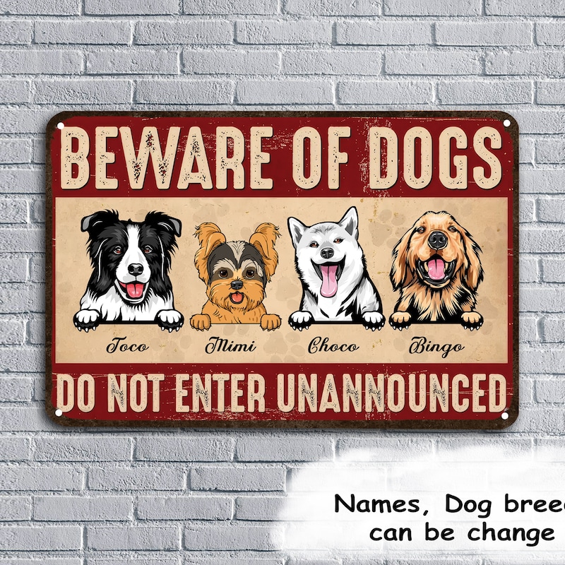 Beware Signs - Etsy