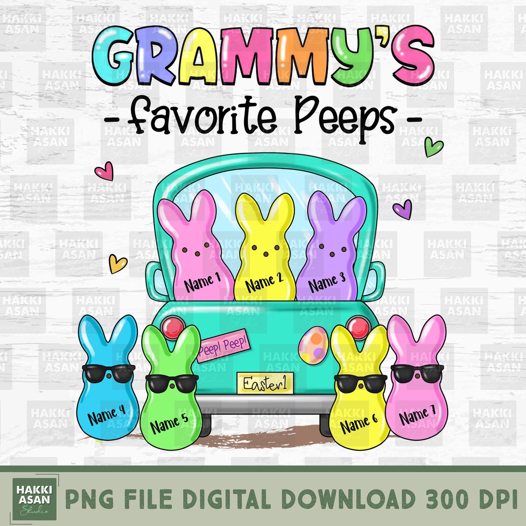Grandmas Favorite Peeps Png, Grammy's Easter Peeps Png, Grandma Easter ...