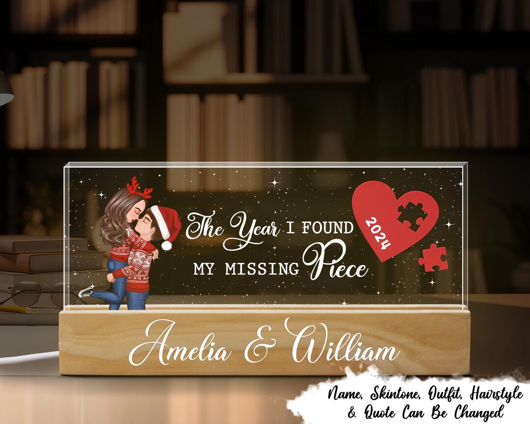 The Year I Found My Missing Piece Personalized Acrylic Block LED Night ...