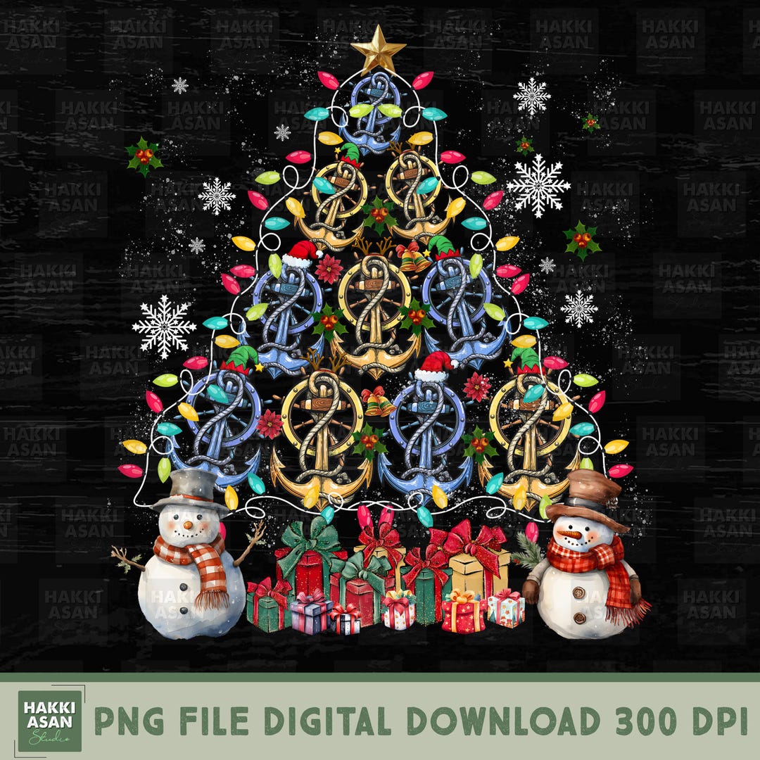 Santa Anchors Xmas Lights as Christmas Tree Cruise Ship Boat PNG ...