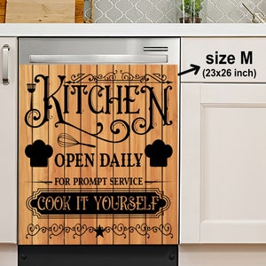 Farmhouse Kitchen Open Daily Dishwasher Magnet Cover, Dishwasher Magnet ...