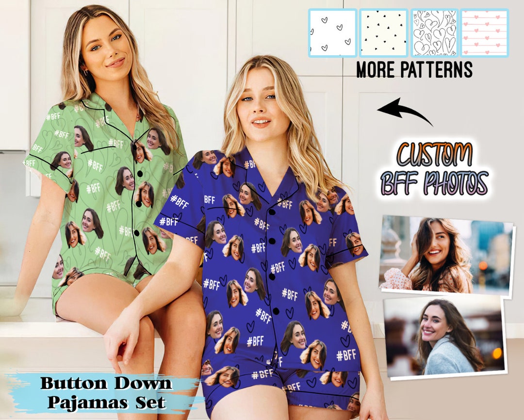 Best Friend Forever Pajamas, Custom Best Friend Photo Pajamas, Gift for ...