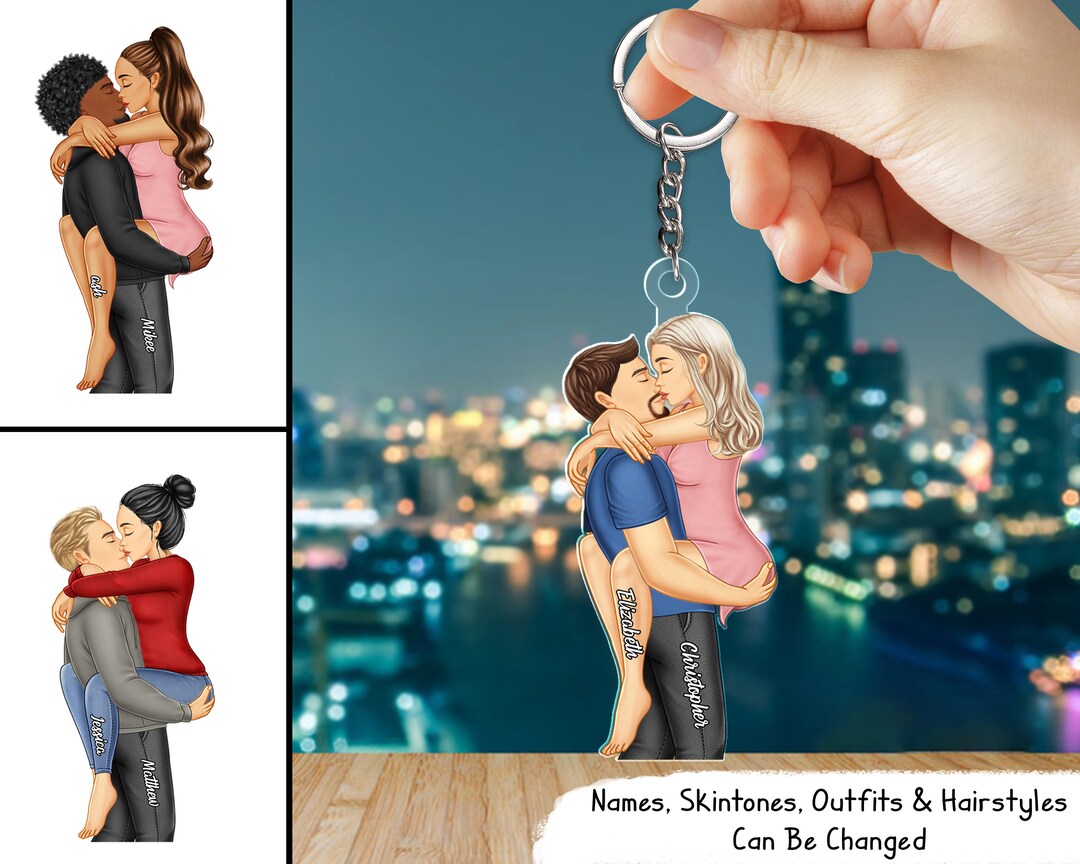 Couple Kissing-anniversary Gift for Couples-personalized Cutout Acrylic ...