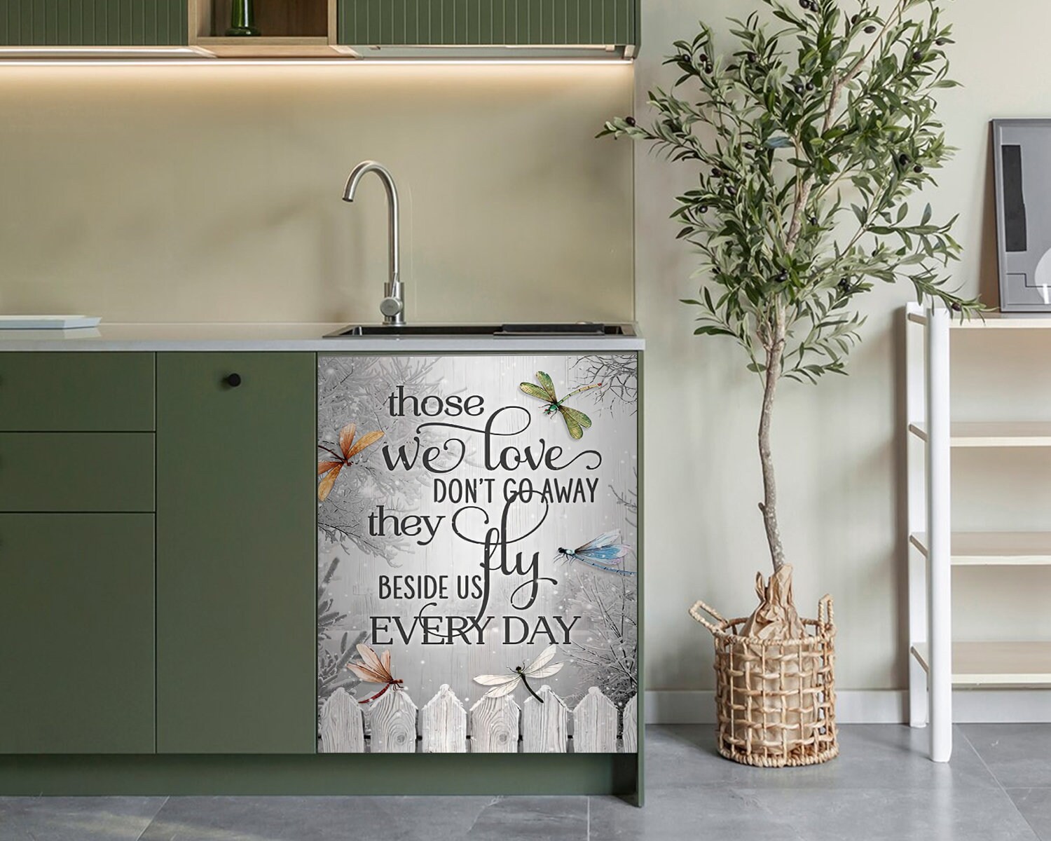 Those We Love Don't Go Away, Dishwasher Magnet Cover, Dragonfly Lovers ...