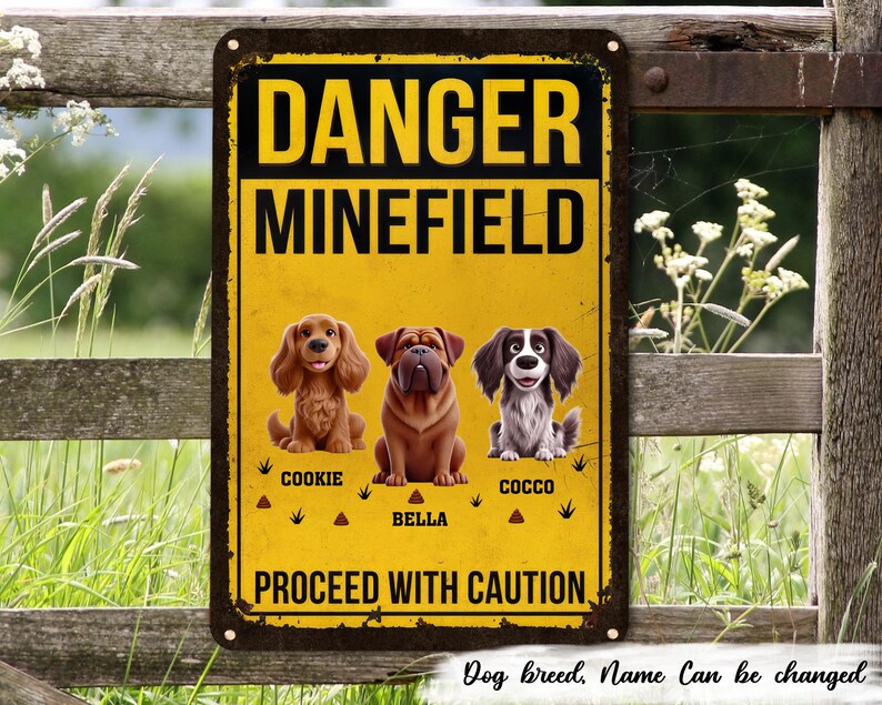 Danger Minefield Proceed With Caution - Personalized Classic Metal ...