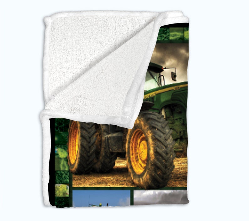 Tractor Fleece Blanket Green Tractor Lover Christmas Gift - Etsy