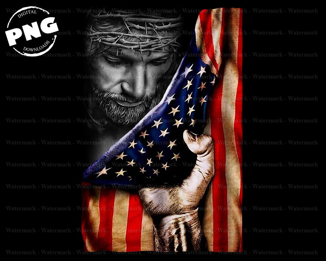 Jesus American Flag, Jesus Lover, Funny Png, Sublimation Design, PNG ...
