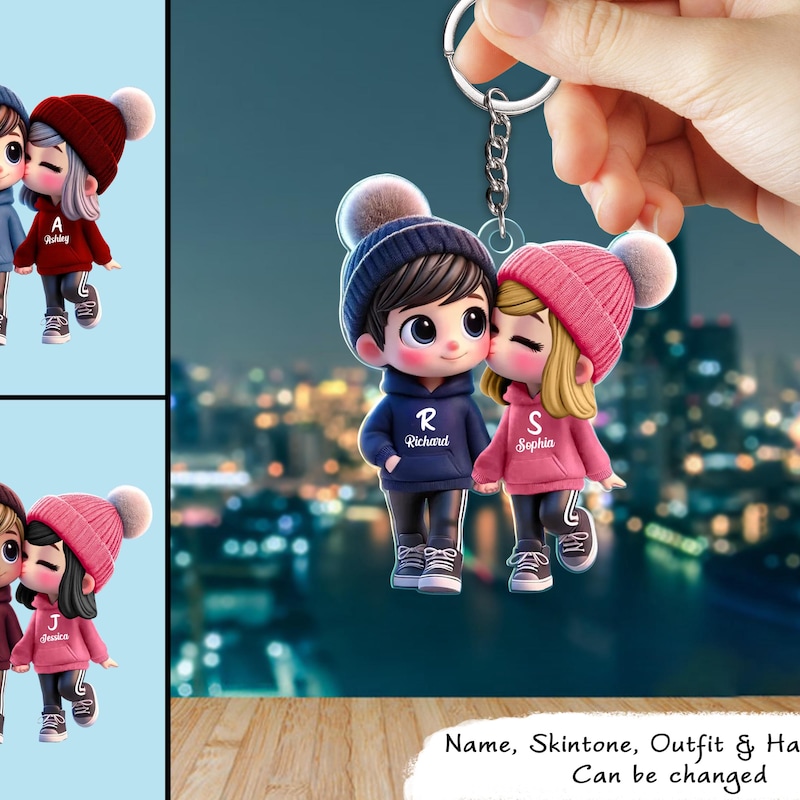 Custom Cartoons Keychain - Etsy