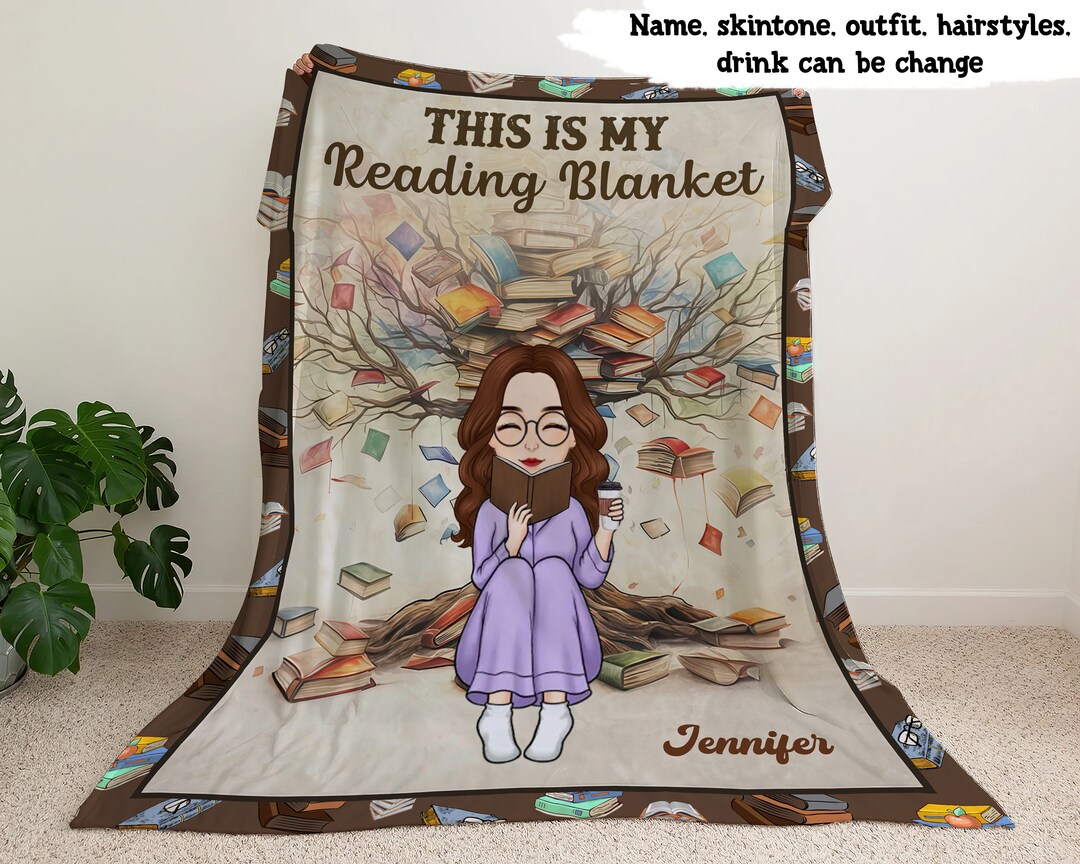 This is My Reading Blanket Personalized Custom Blanket,gift for Book ...