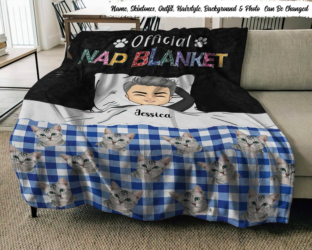 Custom Photo Official Nap Blanket Gift for Pet Lovers Personalized ...