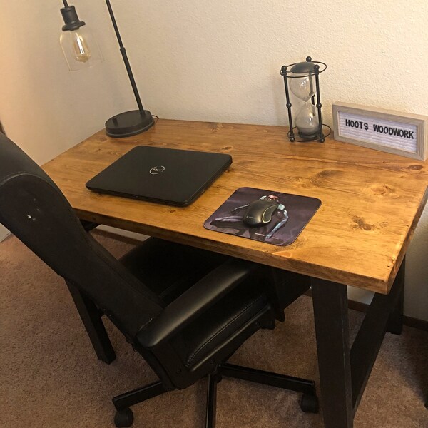 Solid Wood Desk - Etsy